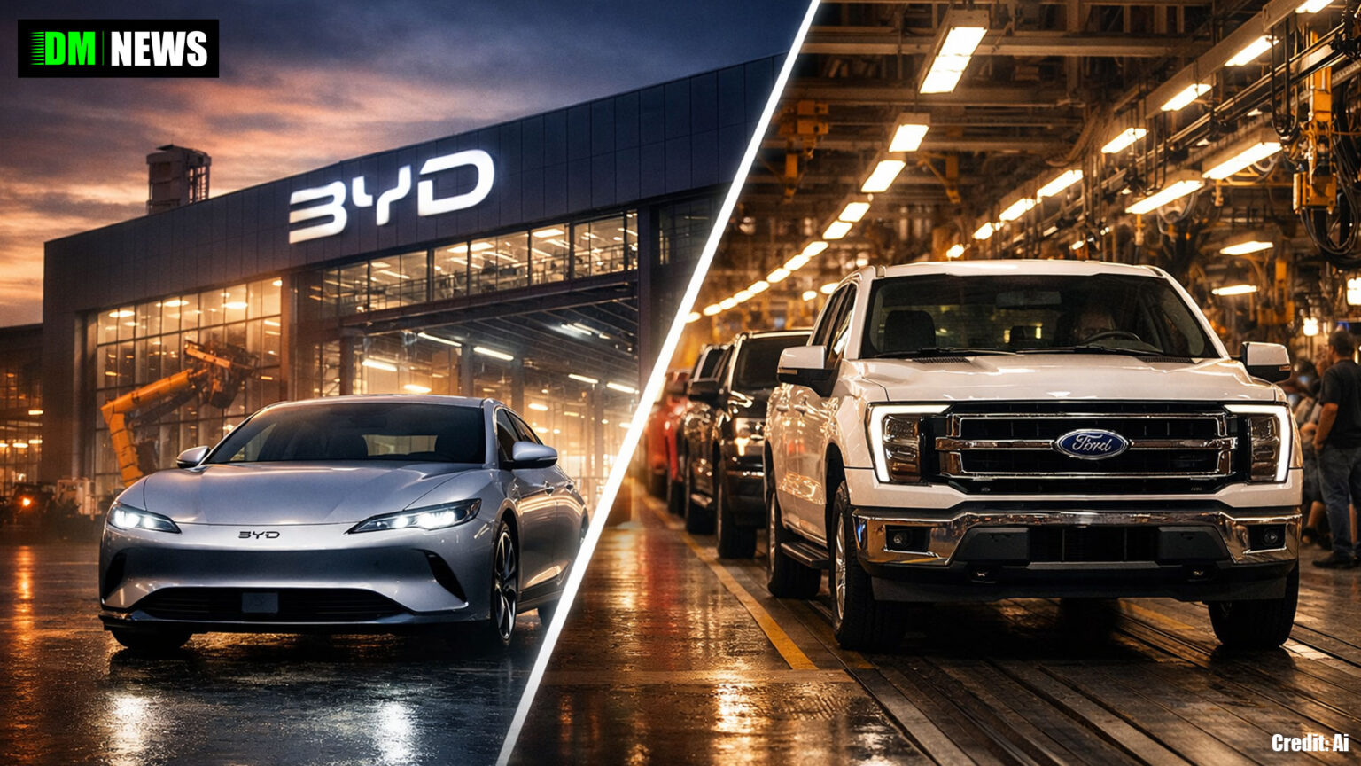 BYD Overtakes Ford In Global Car Sales For 2025